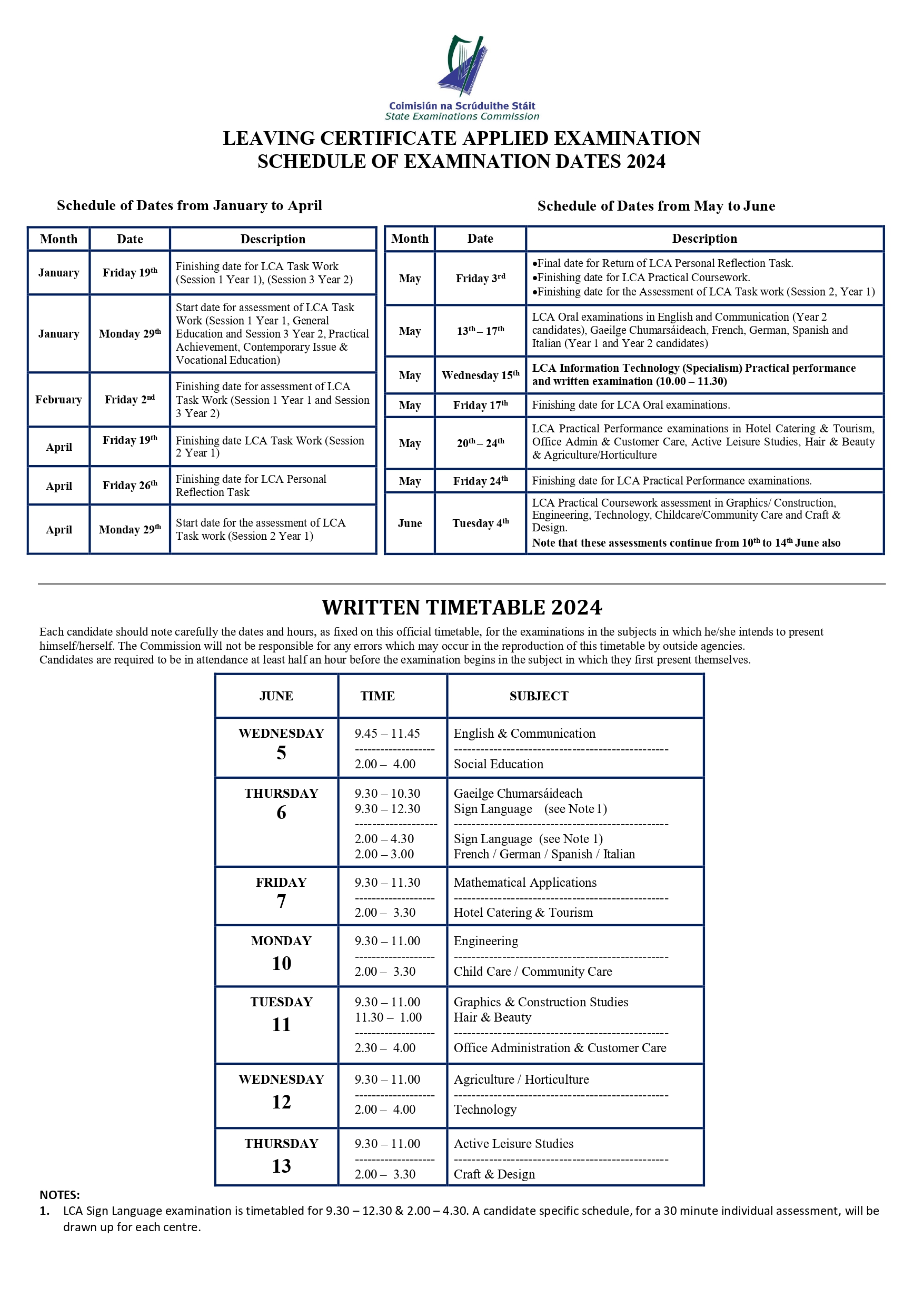 Junior Cert Exam Timetable 2024 Pdf - Clara Demetra Junior Cert Exam Timetable 2024 Pdf - Clara Demetra